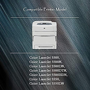 TG Imaging (4-Pack) 645A Compatible Replacement for HP C9730A Toner Cartridge B-C-Y-M for HP Laser-Jet 5500N 5500DN 5500DTN 5550N 5550DN 5550DTN Printer (C9730A/9731A/9732A/9733A)