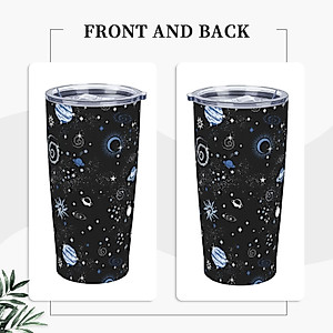 JASROTAO Space Galaxy Tumbler,Galaxy 20oz Stainless Steel Insulated Travel Tumbler,Travel Coffee Mug with Lid and Straw Water Bottle Drink Tumbler Cups Gifts for Women Men