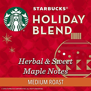 Starbucks Coffee Holiday Blend K Cup Pods, 29.2 Oz, 72 Count