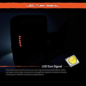 AKKON - For 03-06 Silverado Sierra Pair of Powered + Heated Glass + Sequential Turn Signal Side Black Towing Mirrors