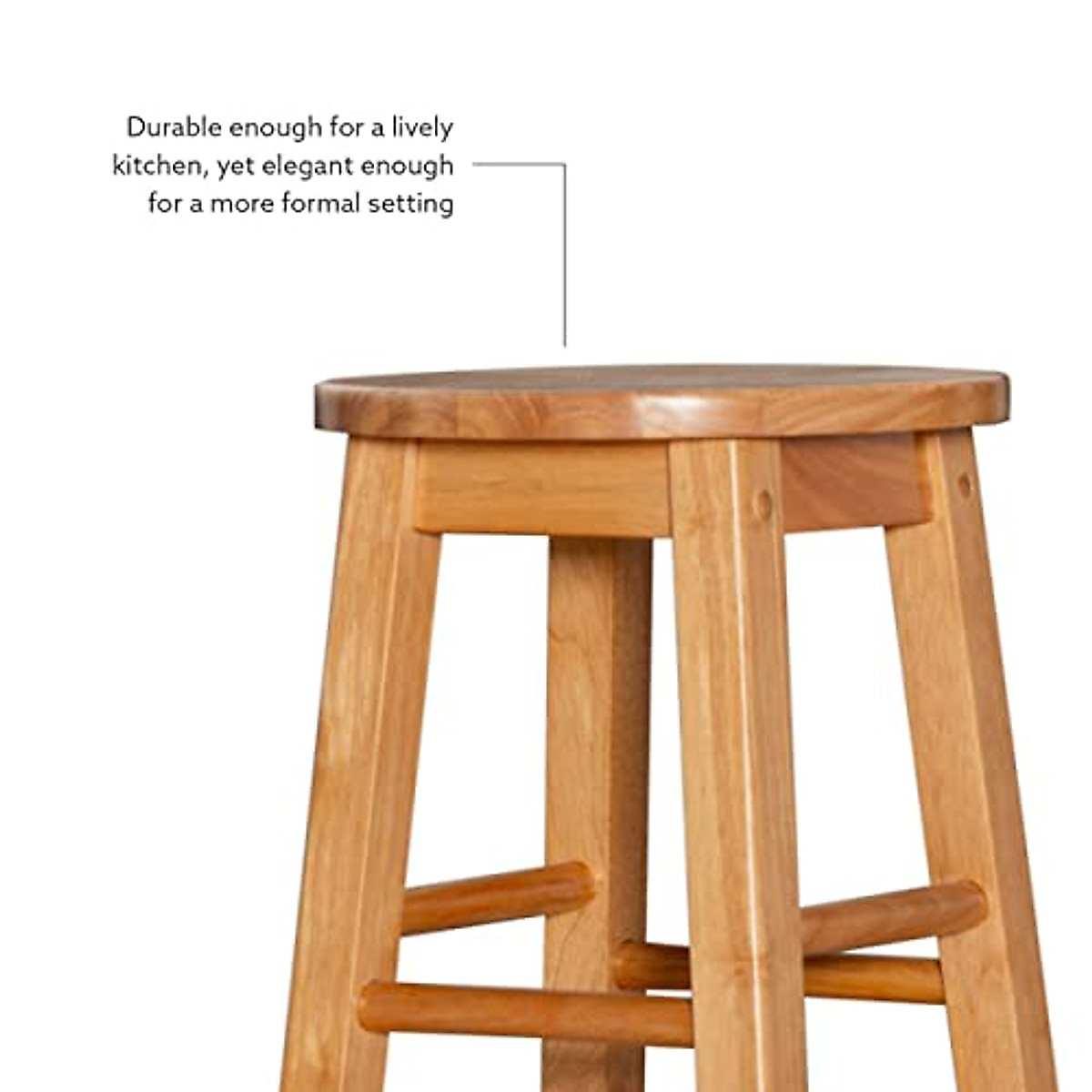 Linon 29-Inch Barstool With Round Seat