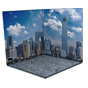 Colaxi 4pieces 1/12 Scale Backdrop Layout Storage Background for Action Figures