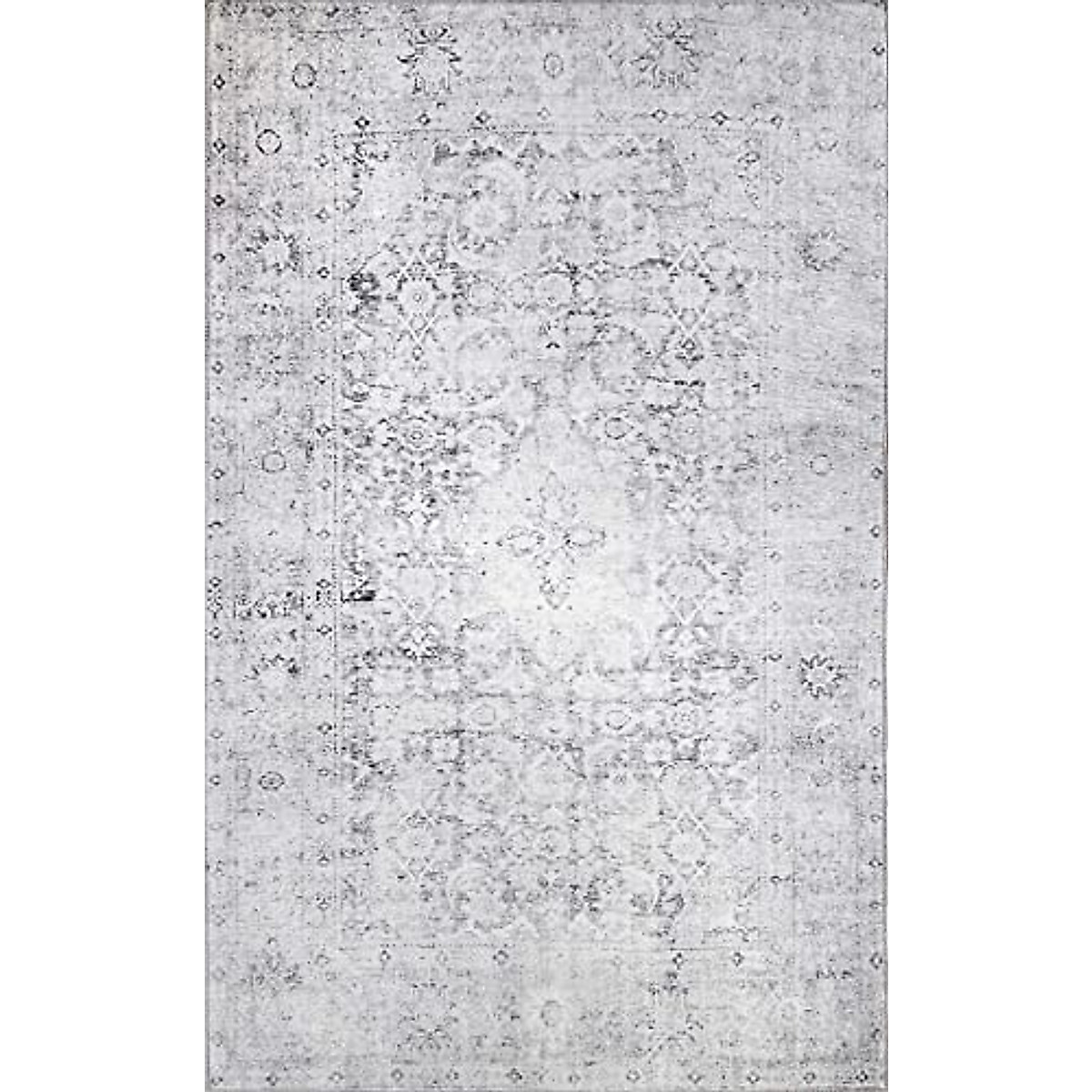 SUPERIOR Indoor Large Area Rug, Unique Rugs for Floor Accent, Bedroom, Living/Dining Room, Kitchen, Office, Entry, Rustic Home Decor, Cotton Backed, Huda Collection, 9' x 12', Azure