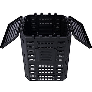 FRITHJILL 90 Gallon Garden Composter Bin - Premium Recycled Plastic, Large 340 Liter Capacity, Easy Assembly, Lightweight, Aerating Outdoor Compost Box for Fertile Soil