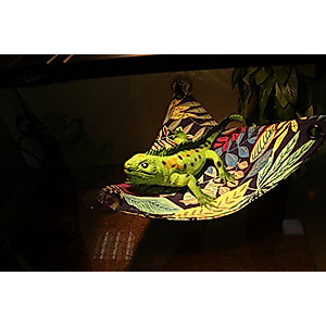 HRRIVE Reptile Bearded Dragon Hammock Lizard Lounger with Suction Cup for Reptile Tank Terrarium Decor Accessories, Breathable Fabric