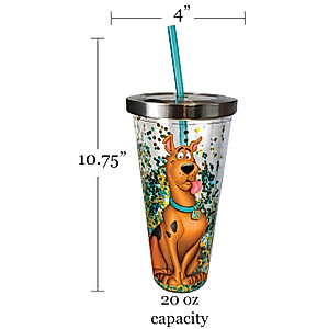 Spoontiques Scooby Doo Glitter Cup w/Straw