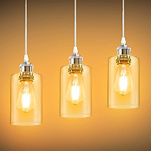 Eietonte Clear Glass Lamp Shade 5.5inch High,3.5inch Diameter,1.65inch Fitter Cylinder Glass Shade Replacement for Chandelier,High Transmittance Lampshade Cover for Floor Lamp Pendant Light 6 Pack