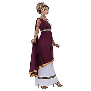California Costumes Roman Empress Outfit Large Maroon,White