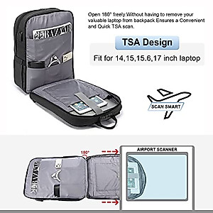 LOVEVOOK Travel Laptop Backpack for Women 17 Inch with TSA and Lock Teacher Nurse Backpack Purse Computer Bag Work Backpack Men Large Capacity Business Backpack with USB Charging Port