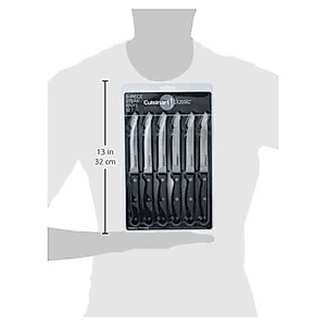 Cuisinart C77TR-6PSK Triple Rivet Collection 6-Piece Steak Knife Set, Black