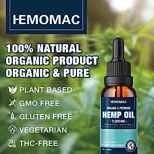 (3 Pack) Hemp Oil High Potency - Maximum Strength Natural Hemp Drops Organic Tincture with Vegan, Non-GMO - Grown & Made in USA