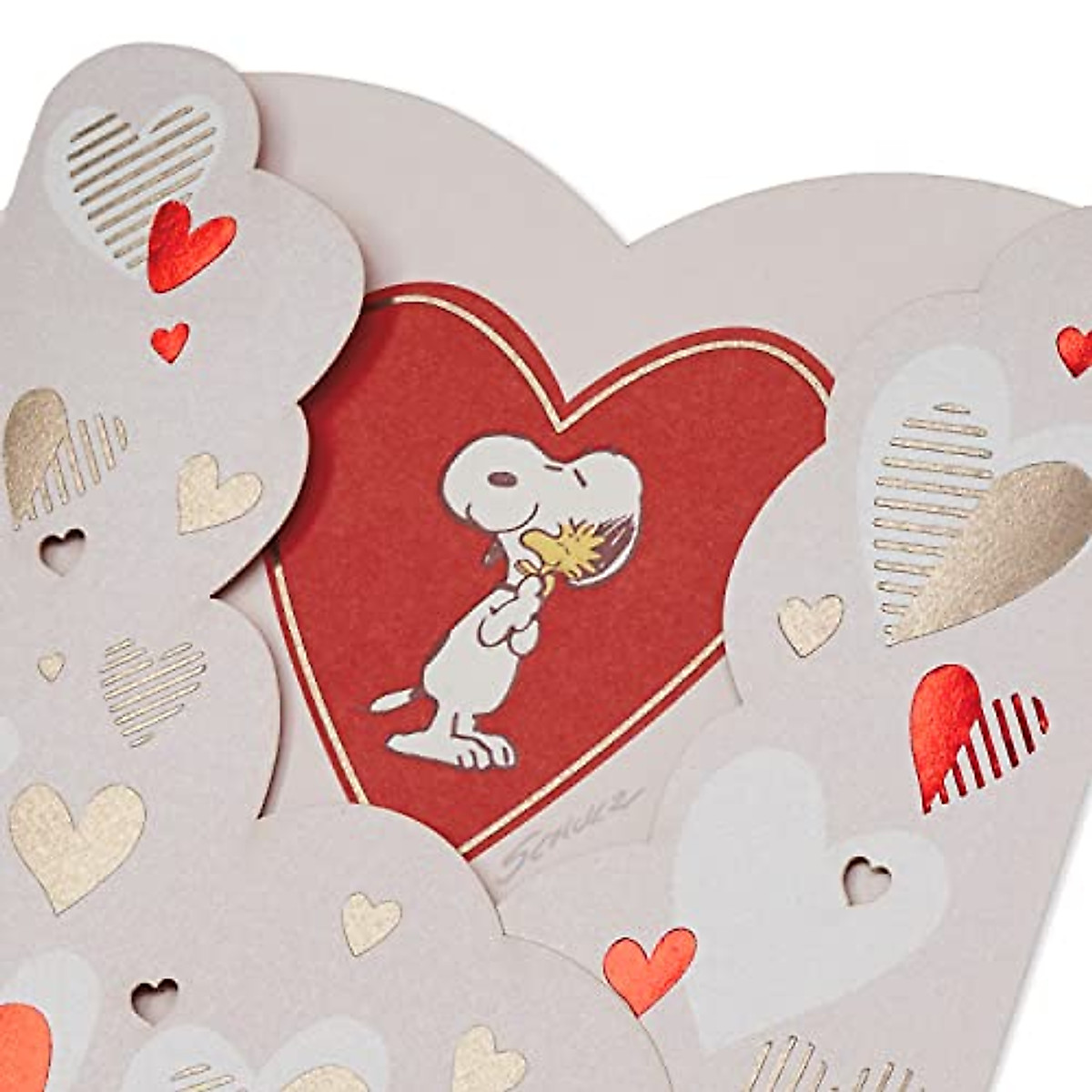 Hallmark Peanuts Valentine's Day Card (Snoopy Hugging Woodstock)