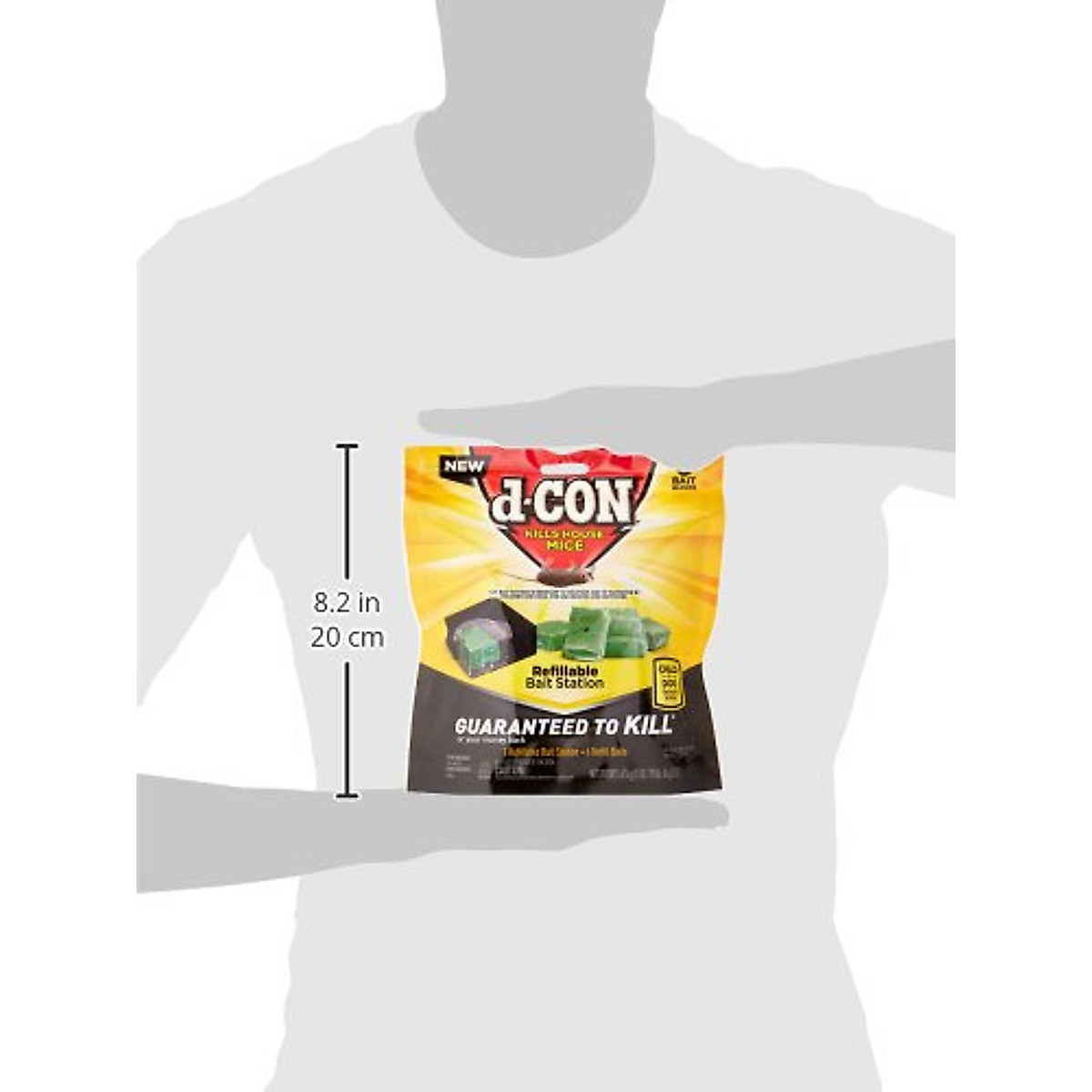 D-Con Corner Fit Mouse Poison Bait Station, 6 Count (Pack of 8)