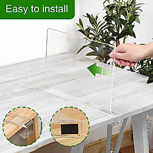 ikaufen Shelf Dividers, 12 Inches Tall Vertical Purse Separators for Closet Perfect for Bedroom, Kitchen and Office Shelves, Adjustable Acrylic Bookshelf for Organization (6 Pack, 12 Inch)