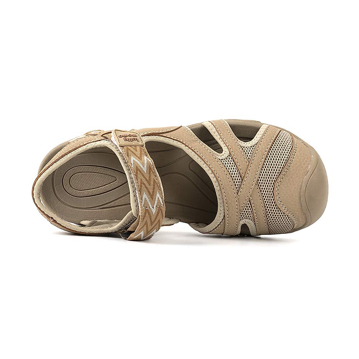 Luffymomo Womens Hiking Outdoor Sandals Sport Athtletic Beach Sandals with Closed Toe(9 M US Kaki)