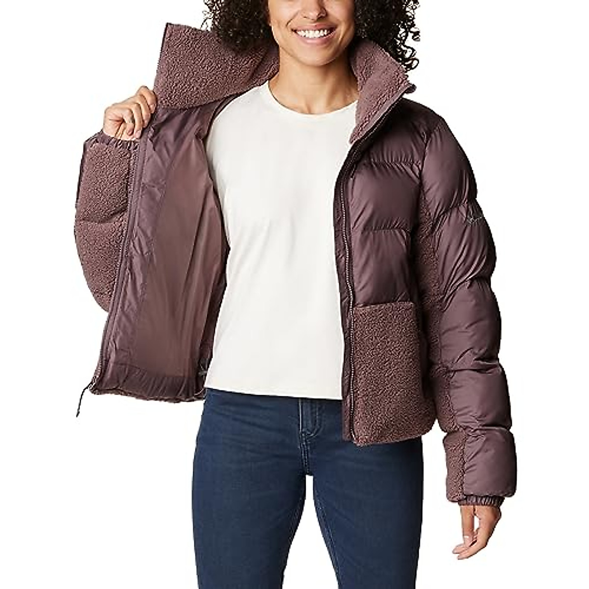 Columbia Women's Leadbetter Point Sherpa Hybrid, Basalt, Medium