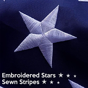 Cheeerrrs LLC American Flag, Embroidered Stars, Extremely Durable & Fade Resistant US Flag, Long-lasting Use American Flag For Outside, 3X5 FT US Flag, LLA