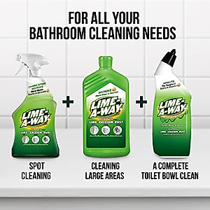 Lime-A-Way Bathroom Cleaner, 32 fl oz Bottle, Removes Lime Calcium Rust
