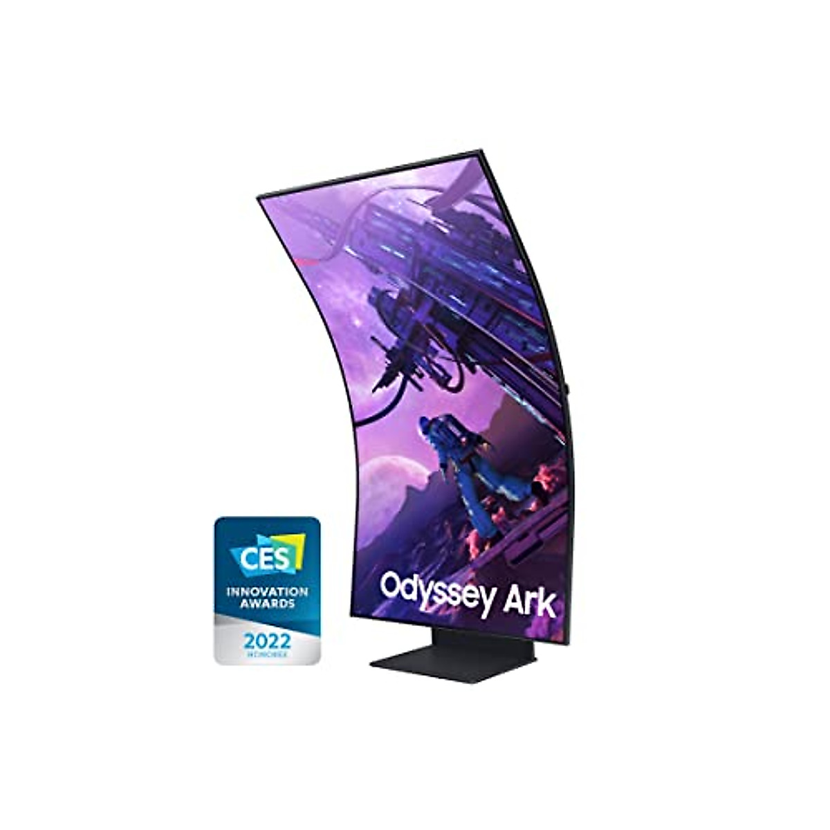 SAMSUNG Odyssey Ark 55-Inch Curved Gaming Screen, 4K UHD 165Hz 1ms (GTG) Quantum Mini-LED Gamer Monitor w/Cockpit Mode, Sound Dome Technology, Multi View, HDR10+ (S55BG970NN) 2022