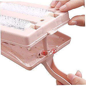 Carpet Debris Brush Double-Roller Sofa Sweeper Handheld Dusting Cleaner Pink Carpet Debris Brush,Double-Roller Cleaning Brush,Carpet dusting Brush,Carpet Sofa Sweeper,Carpet Cleaning Brush