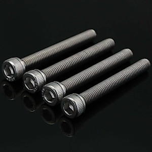 M5-0.8 x 20mm Socket Head Cap Screws, Allen Socket Drive, 304 Stainless Steel 18-8, Full Thread, Bright Finish, 40 PCS