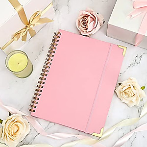 EOOUT Spiral Notebook 8.5 x 11 Hardcover Spiral Journals for Women, 300 Pages College Ruled 3 Subject for Work, Back to School, Gifts