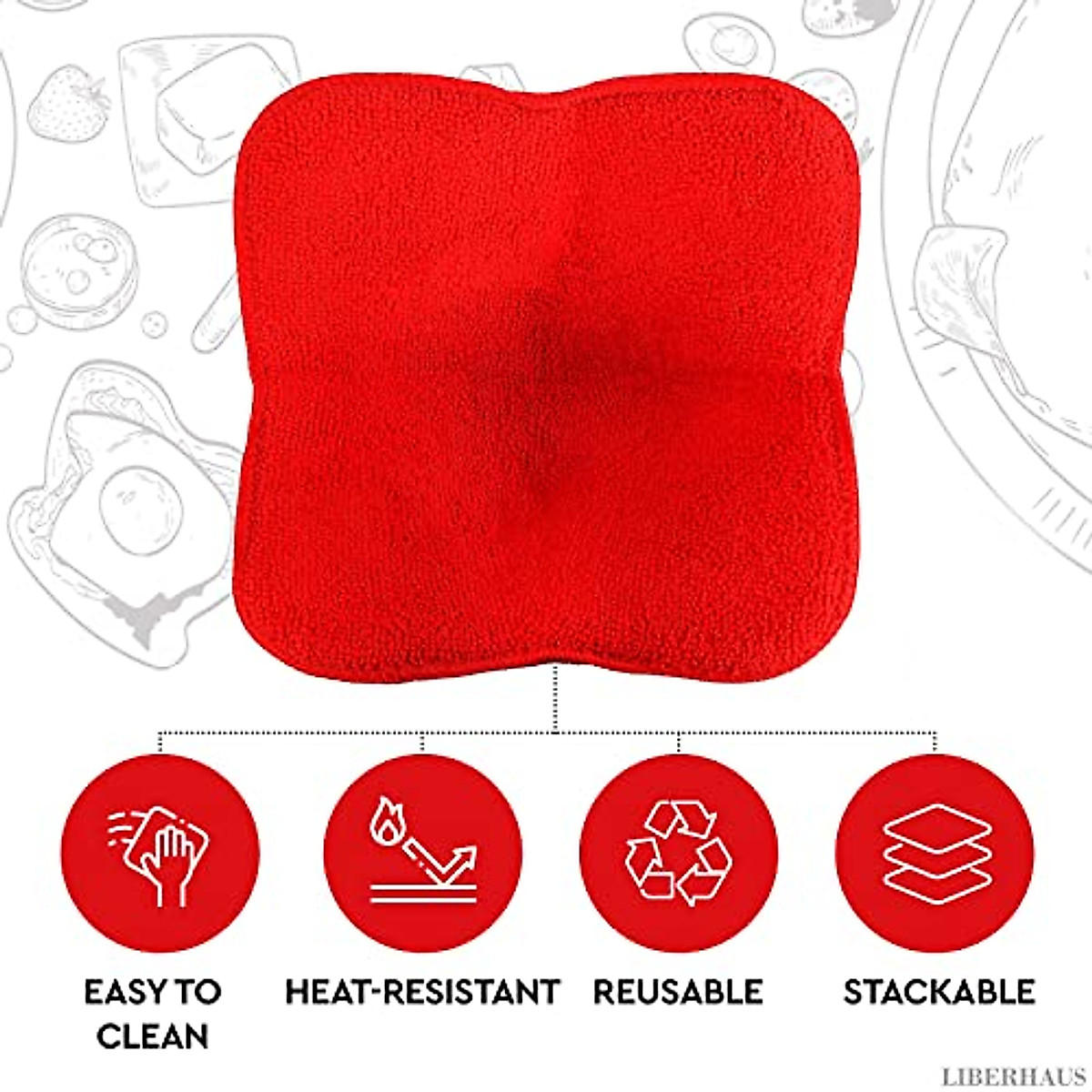 Small Microwave Bowl Huggers - Polyester Bowl Holders For Hot Food Hot Plate Holder Microwave Bowl Cozy Huggers - Heat Resistant Plate Hot Pads Microwave Hand Warmers Reusable Kitchen Gadget liberhaus