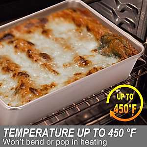 DOYOLLA Deep Baking Pans Nonstick (Set of 3), Baking Sheets for Oven, Pizza Pan for Oven, Rectangular Roasting Pan, Bakeware for Toaster Oven