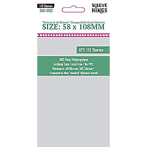 Sleeve Kings Betrayal at House on the Hill Card Sleeves (58x108mm) - 110 Pack, 60 Microns