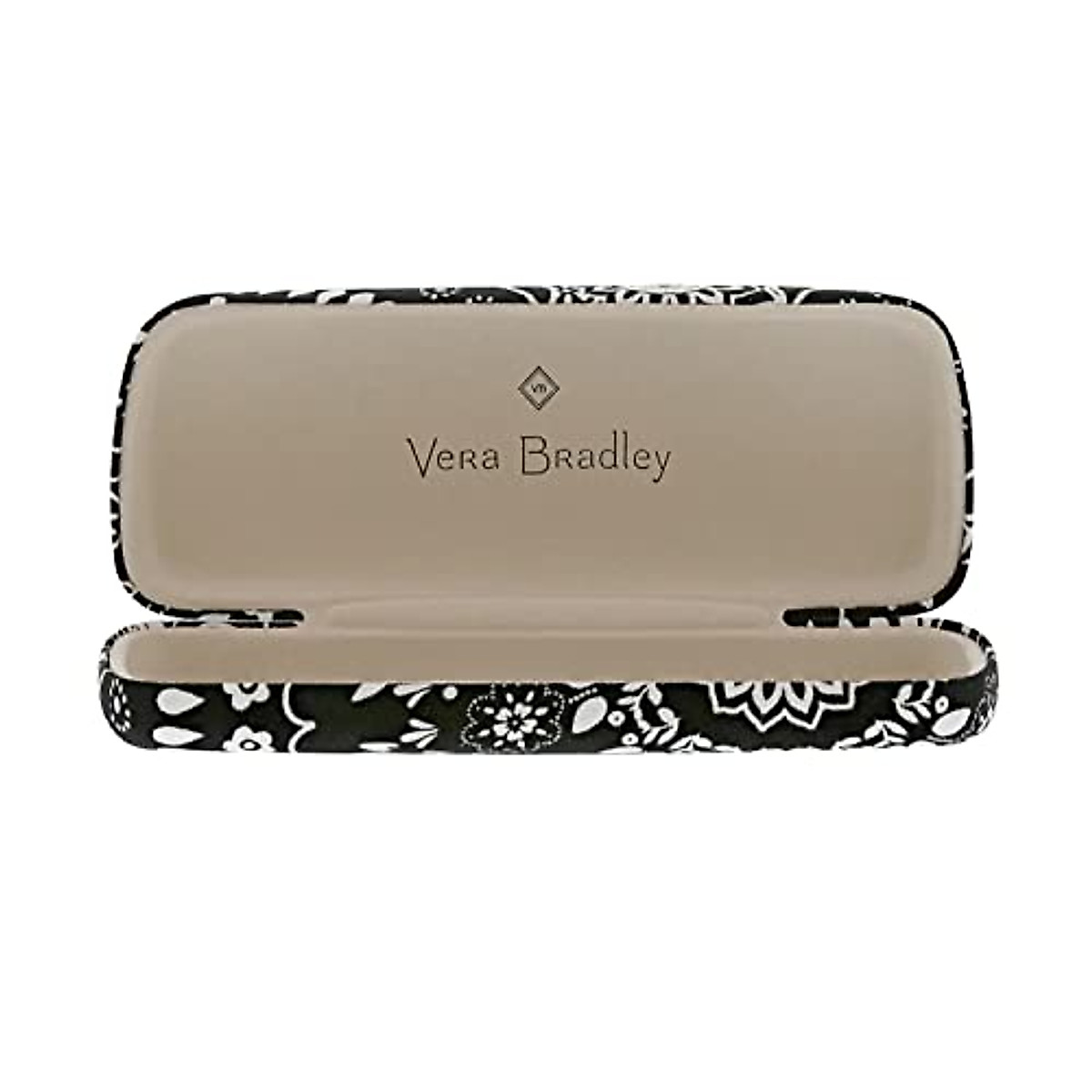 Vera Bradley Clamshell Readers Eyeglass Case, Black Bandana Medallion (Readers Case)