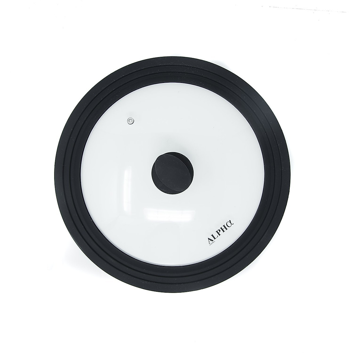 Alpha Living Universal Silicone Cookware Pots and Pans Vented Tempered Glass-Graduated Lid with Easy Grip Fits 9.5", 10" 11" (Small)