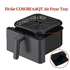 4PCS Air Fryer Rubber Bumpers for COSORI 6.8 Quart/ 4 Quart Air Fryers, Upgraded Air Fryer Silicone Rubber Feet, Rubber Tabs, Rubber Tips, Rubber Stoppers for COSORI 6.8QT Air Fryer Tray