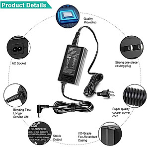 HKY 24V AC Adapter Charger for Samsung HW-B450 HW-B550 HW-B650 HW-C450 HW-Q600B HW-Q700B HW-Q60B HW-Q600A HW-HM45 HW-HM55 HW-F350 HW-F335 HW-F355 HW-F550 HW-F551 Samsung SoundBar Power Cord Supply