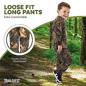 TrailCrest by Treel Infant - Toddler Cotton Camo Long Sleeve T-Shirt and Long Pants Set, 2T, Camo