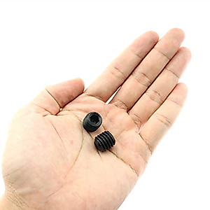 Maxmoral 10pcs Hex Socket Set Screw Cup Point Stainless Steel Headless Hexagon Socket Grub Screw, 1/2-13 x 1/2 Inches