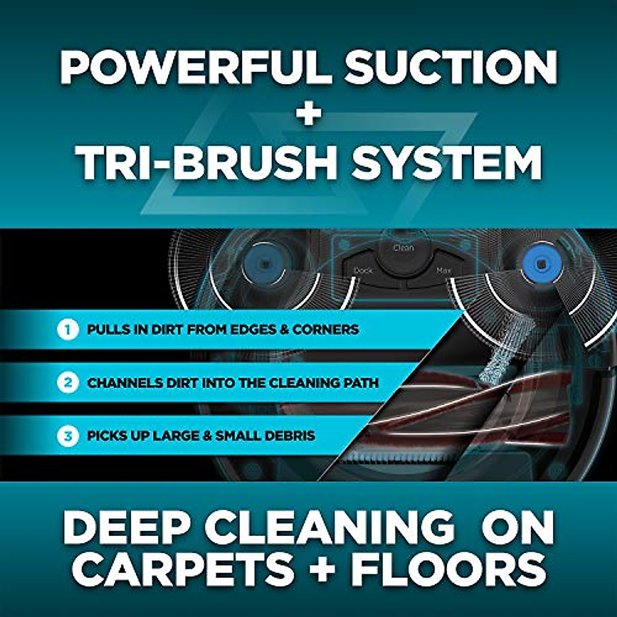 Shark ION Robot Vacuum AV751 Wi-Fi Connected, 120min Runtime, Works with Alexa, Black