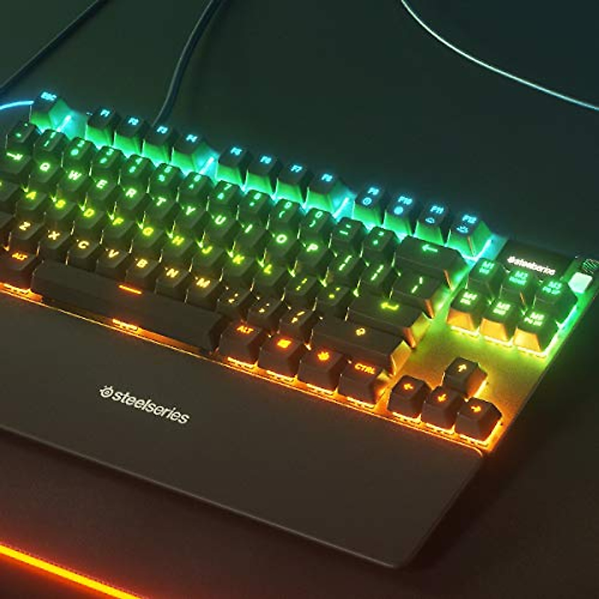 SteelSeries Apex 7 TKL - Mechanical Gaming Keyboard - OLED Display - Brown Switches - American (QWERTY) Layout