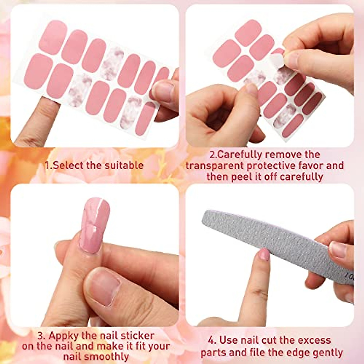 Maitys 560 Pieces Jamberry Nail Wraps Real Nail Polish Stickers Nail Wrap Nail Polish Strips Decals DIY Glitter Nail Adhesive Full Wraps Art Set with Nail File for Women Girls (Glitter Style)