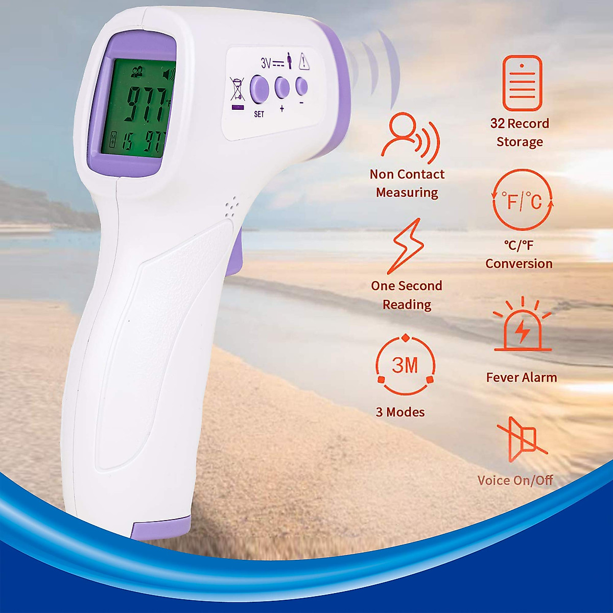 Thermometer for Adults, Digital Thermometer, Baby Thermometer, Forehead Thermometer, Touchless Thermometer, Thermometer for Adults and Kids, No Touch Thermometer, thermometers with Digital LCD Display