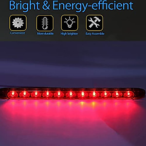 Donepart LED Red Trailer Light Bar, 15 inch Brake Tail Marker Turn Signal Identification Combo Lights, IP67 Waterproof Fit For Utility Trailer Truck Marine (2 Pack)