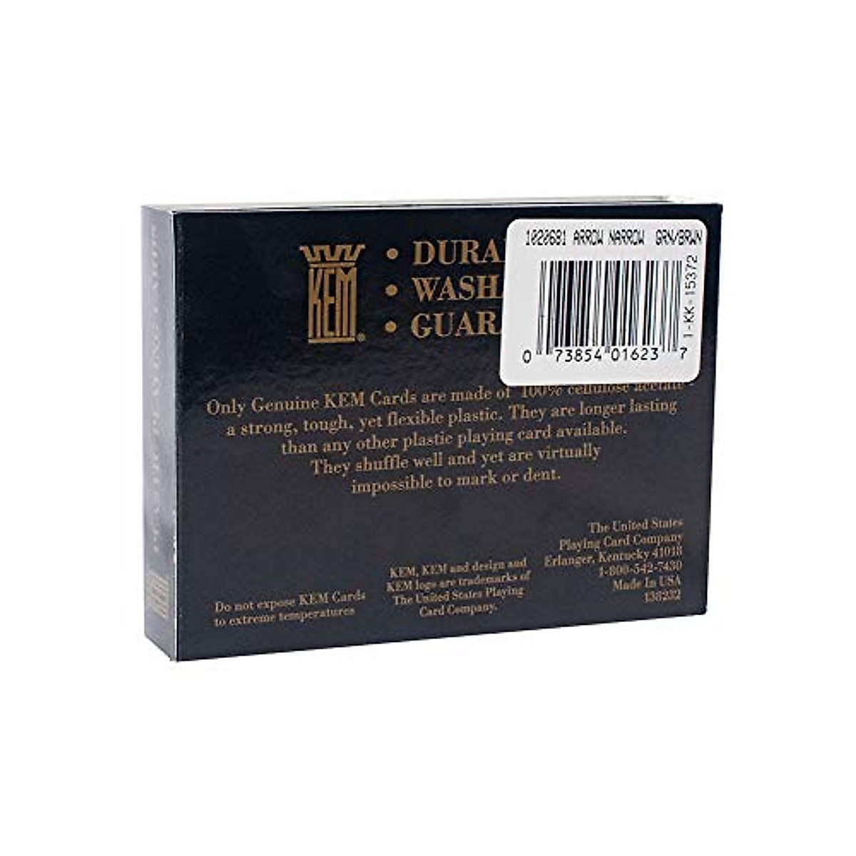 KEM Playing Cards Arrow Green and Brown, Bridge Size- Standard Index Playing Cards (Pack of 2) (1020681)