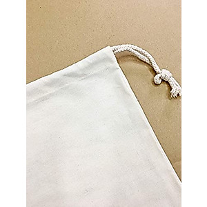 Cotton Canvas Heavy Duty Laundry Bags - 2 PCS - Natural Cotton - Versatile Multi Use - 19.7"x 27.6" - Ideal for Home, Hotels, Rental Spaces, Vacation Homes, College Dorm & Travel