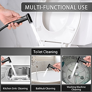 New Version Handheld Bidet Toilet Sprayer, Premium Stainless Steel Bathroom Bidet Sprayer Set, Baby Cloth Diaper Sprayer with Superior Complete Accessories, Support Wall or Toilet Mount