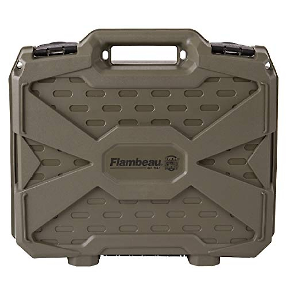 Flambeau Outdoors Zerust Infused Double Deep Pistol Case - 16.5", Olive Drab Green