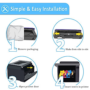 LAIPENG 4 Colors Compatible Toner Cartridge M C250 P C300 P C301 C250H C300W for Ricoh M C250FWB P C301W Printers, High Capacity 6,900 for Black & 6,300 Pages for Cyan Magenta Yellow