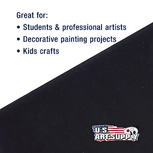US Art Supply 8 X 10 inch Black Professional Artist Quality Acid Free Canvas Panels 6-Pack (1 Full Case of 6 Single Canvas Panels)