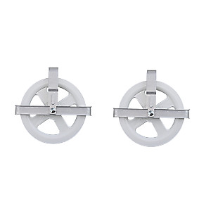 2 Piece Set Clothesline Pulley Weather Resistant 5 Inch Aluminum Axle Rustproof Deep Groove for Outdoor Laundry Drying Line Pulley for Clothes, Coats, Blankets, and More