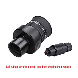 SVBONY SV152 Reticle Eyepiece 1.25 Inch Crosshair Eyepiece 20mm Illuminated Centering Telescope Eyepiece SWA 70 Degree Adjustable Telescope Accessory for Perfectly Guided Star Astrophotography