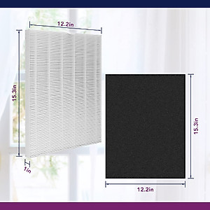 D360 Replacement Filter D3 Compatible with Winix D360 Air Purifier: True HEPA D360 Filter and 4 Carbon Pre Filters - Replacement Part 1712 0101 02 Filter D360