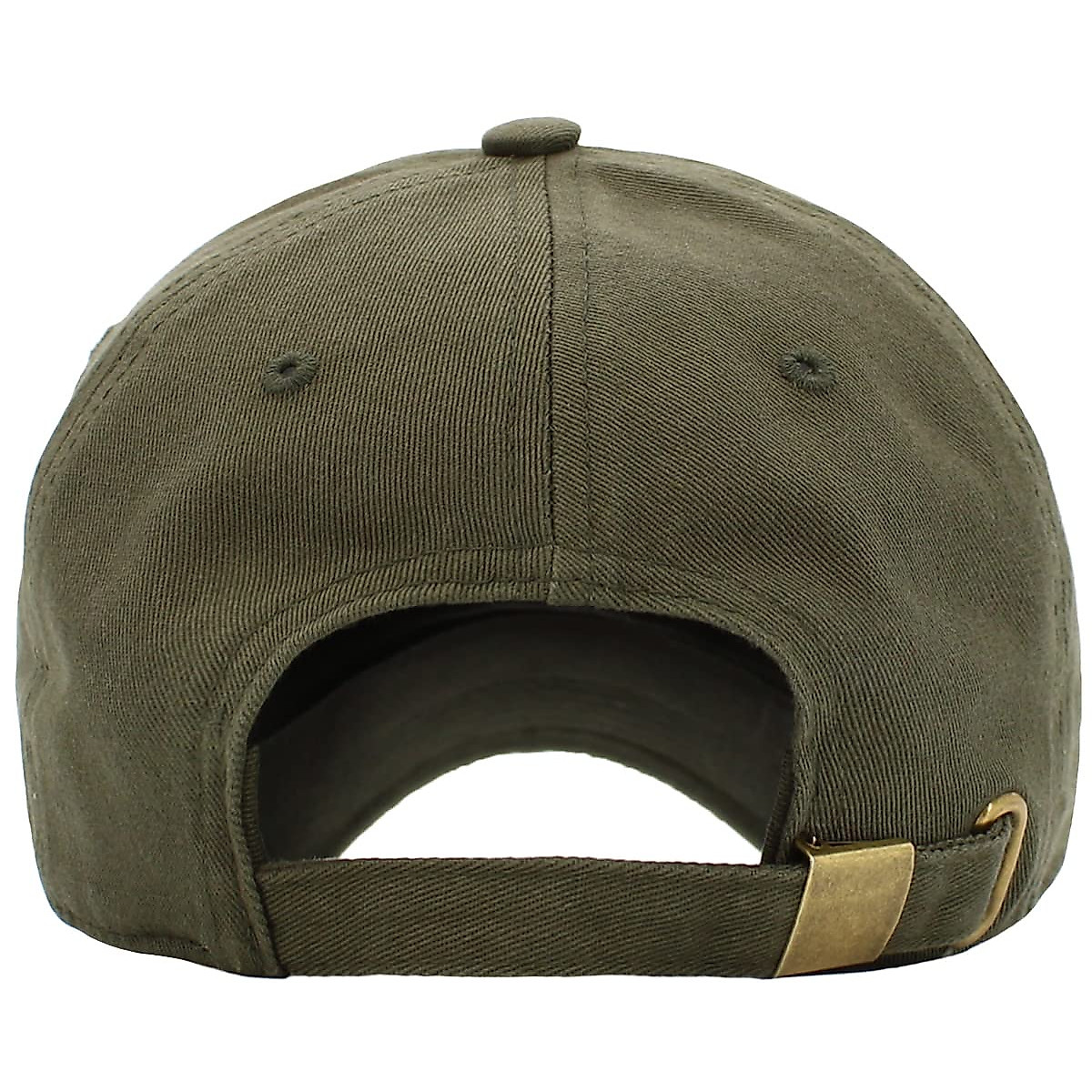 KB-LOW OLV Classic Cotton Dad Hat Adjustable Plain Cap. Polo Style Low Profile (Unstructured) (Classic) Olive Adjustable